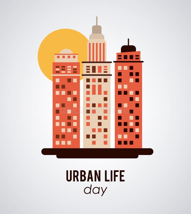 Urban life design stock vector. Illustration of office - 63418328