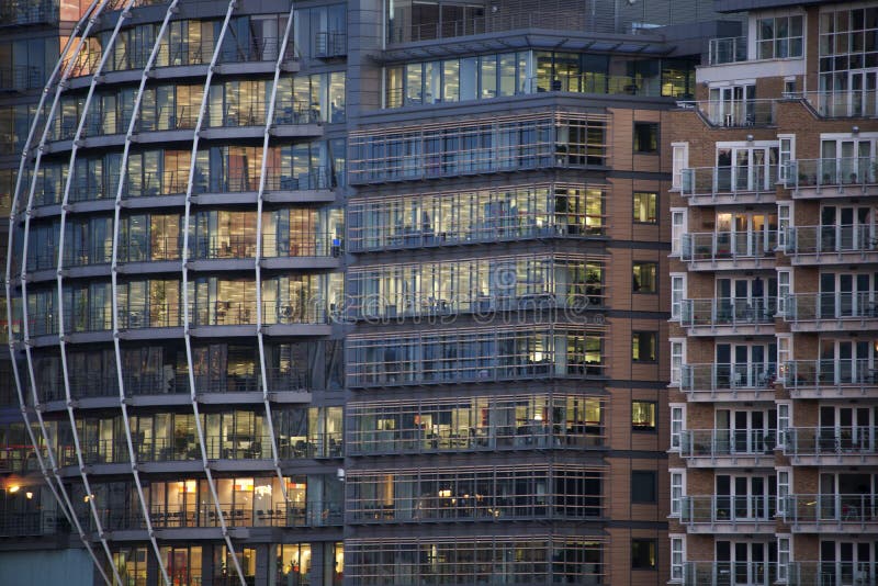 Urban Living High Density Apartments and Office Space Stock Photo ...