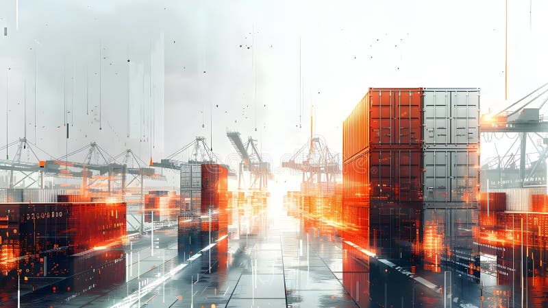 Urban Logistics Background with Strong Visual Elements Generative AI ...