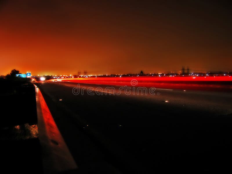 Urban main road at night stock image. Image of sunset, mysterious - 399019