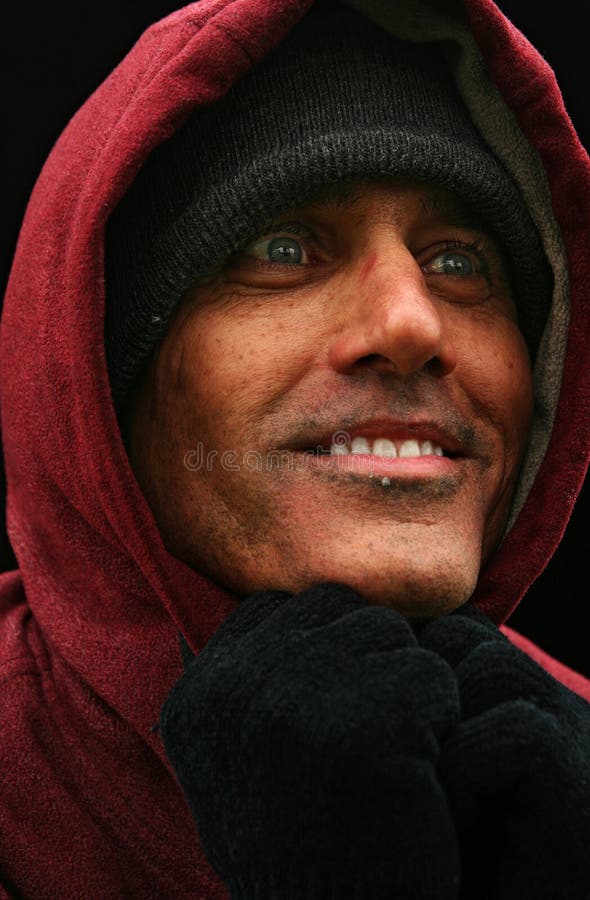 Urban Man Under His Hood stock image. Image of black, warm - 2180349