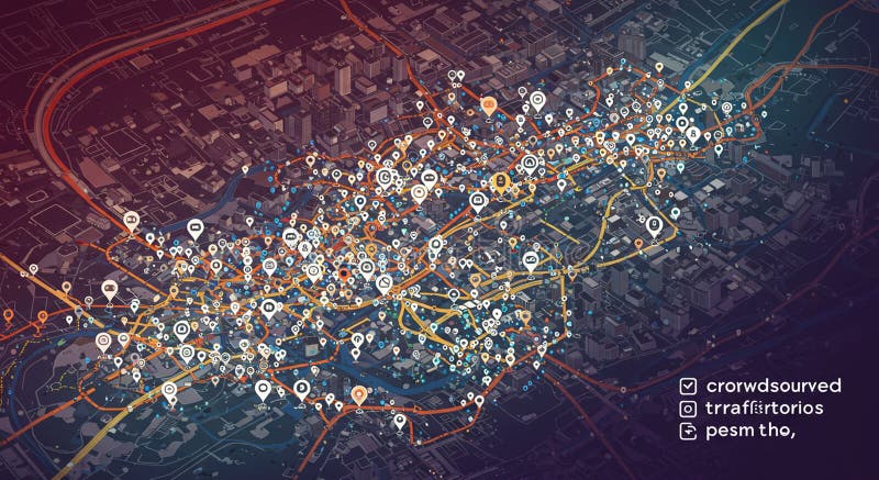 Urban Map Visualization Featuring a Complex Network of Roads and Data ...