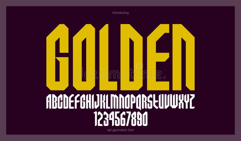 Urban Massive Tall Geometric Font for Logos and Emblems, Condensed ...