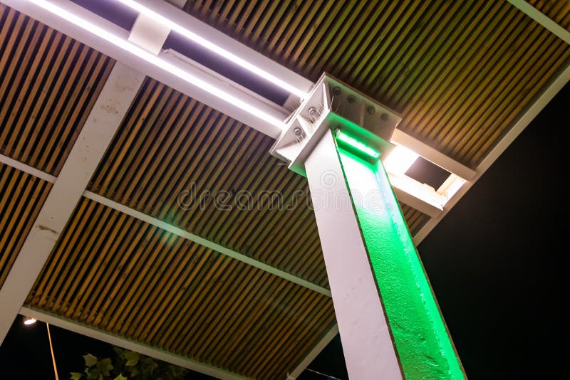 Urban Metal Structures, Lighting Stock Image - Image of building, frame ...