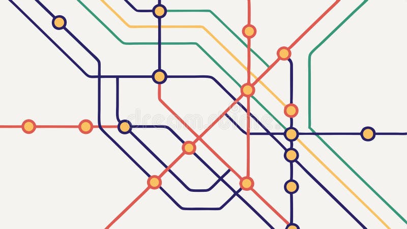 Urban Metro Map, Public Transportation Network, Vector Design ...