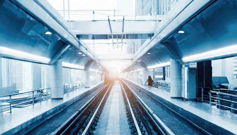 Urban Mobile Future Subwayn. Generated with AI Stock Illustration ...