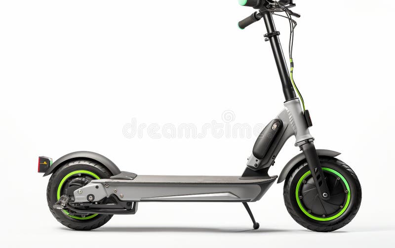 Urban Mobility Electric Scooter on White Background Stock Illustration ...