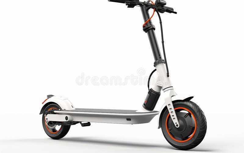Urban Mobility Stylish Electric Scooter on White Background Stock ...