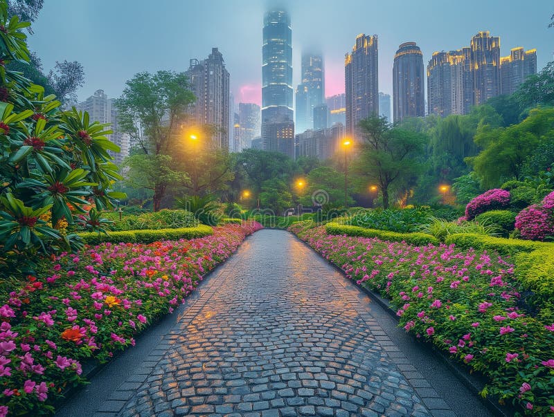 Urban and Natural Landscape, City Design Concept Stock Image - Image of ...