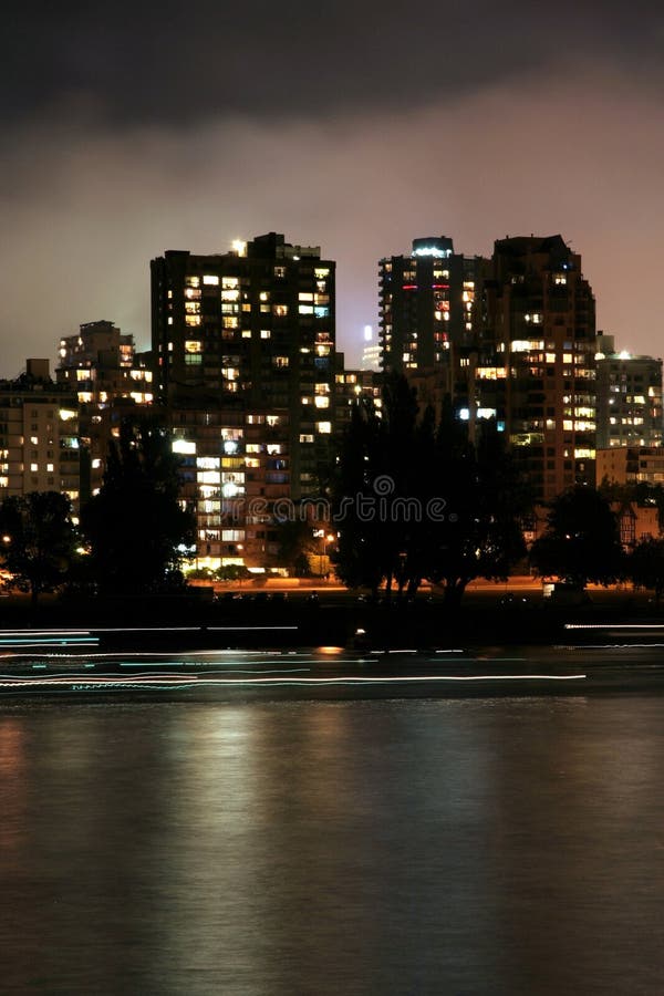 Urban night scene stock image. Image of downtown, reflection - 1055137