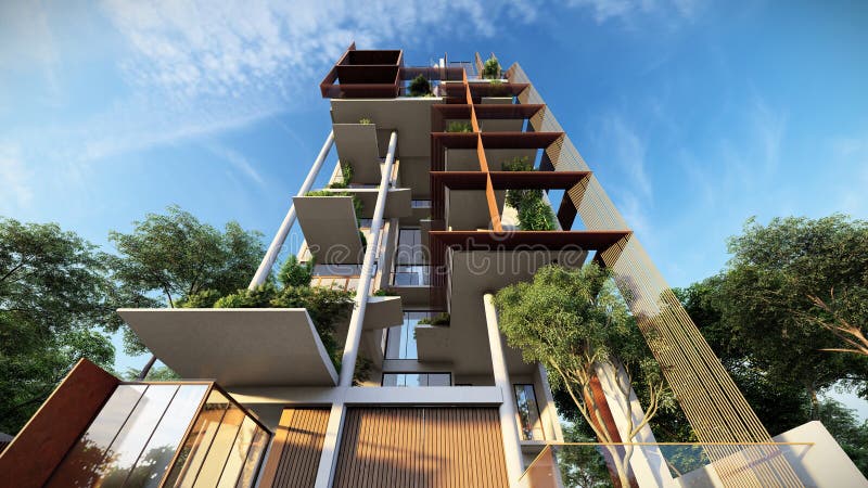Urban Oasis 3D Renderings of Luxury Residential Complexes Stock ...