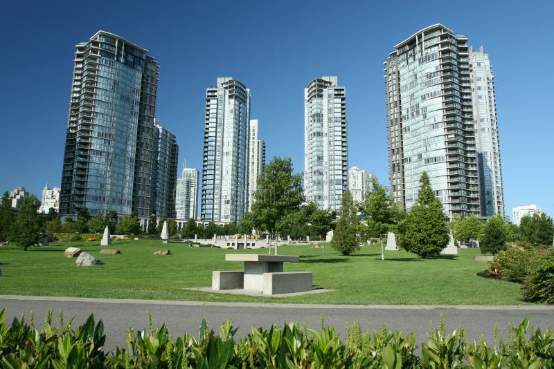 Urban Park stock photo. Image of real, condominiums, cityscape - 6607468