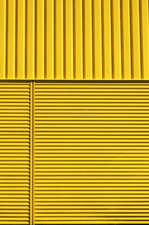 Urban Pattern Yellow Galvanized Metal Profile Stock Photo - Image of ...