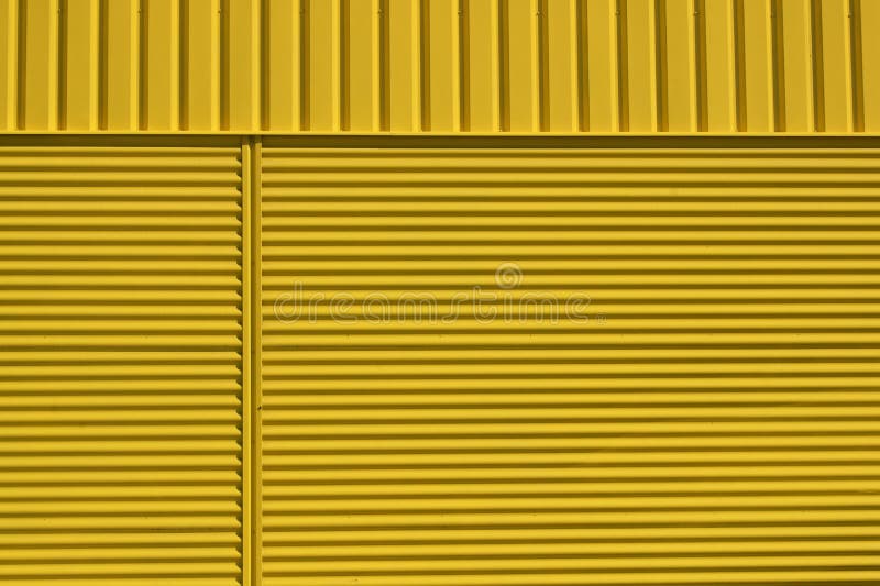 Urban Pattern Yellow Galvanized Metal Profile Stock Image - Image of ...