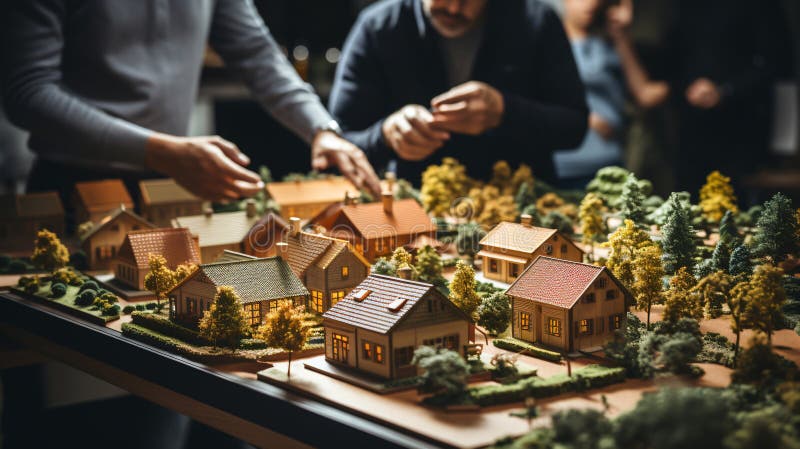 Urban Planning by Architects Who Build a Model Settlement Stock Image ...