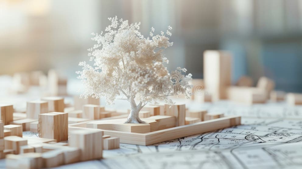 The Urban Planning Model.AI Generated Image Stock Photo - Image of ...