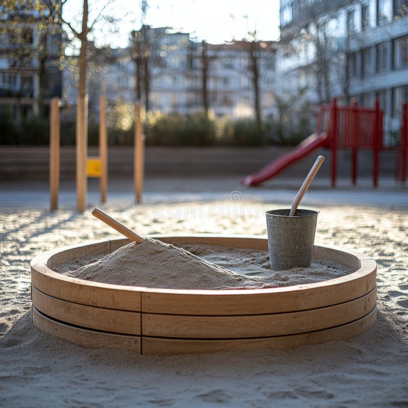 Urban Playground Sandbox Bucket Shovel Stock Photos - Free & Royalty ...