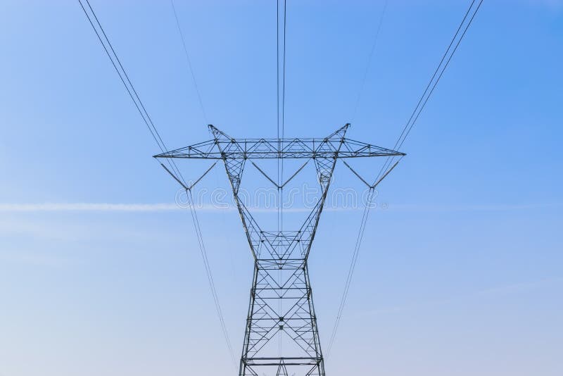 Urban power lines stock image. Image of power, industrial - 94108617