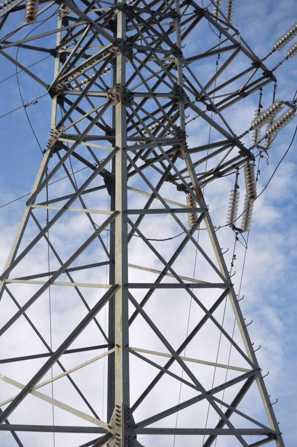 Urban power lines stock photo. Image of information - 272115612