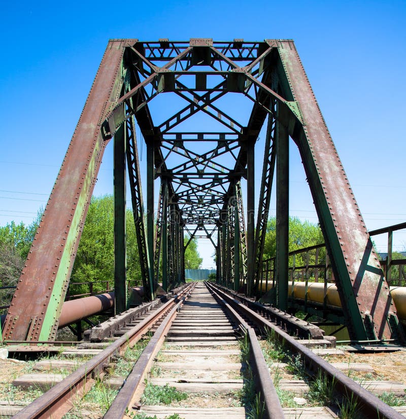 Urban railway bridge stock image. Image of empty, metal - 33691399