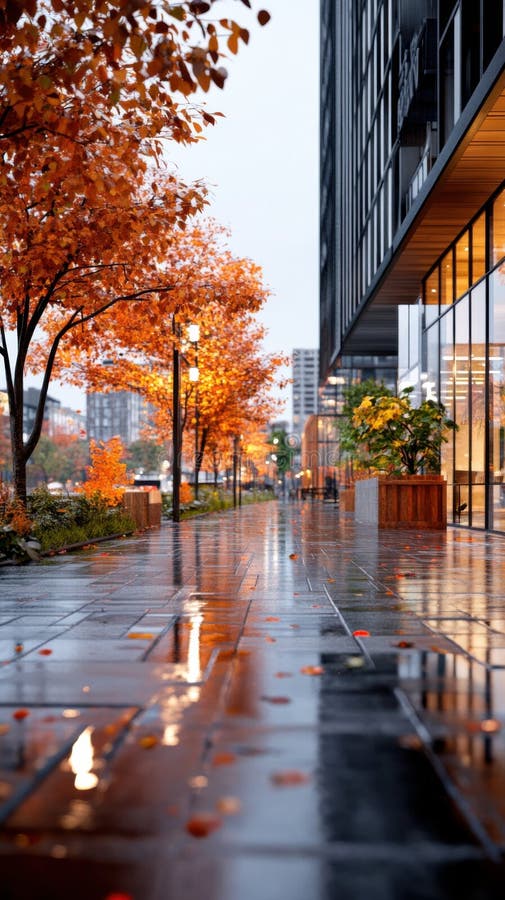 Urban Rainfall Collection System in Action during Light Drizzle in ...