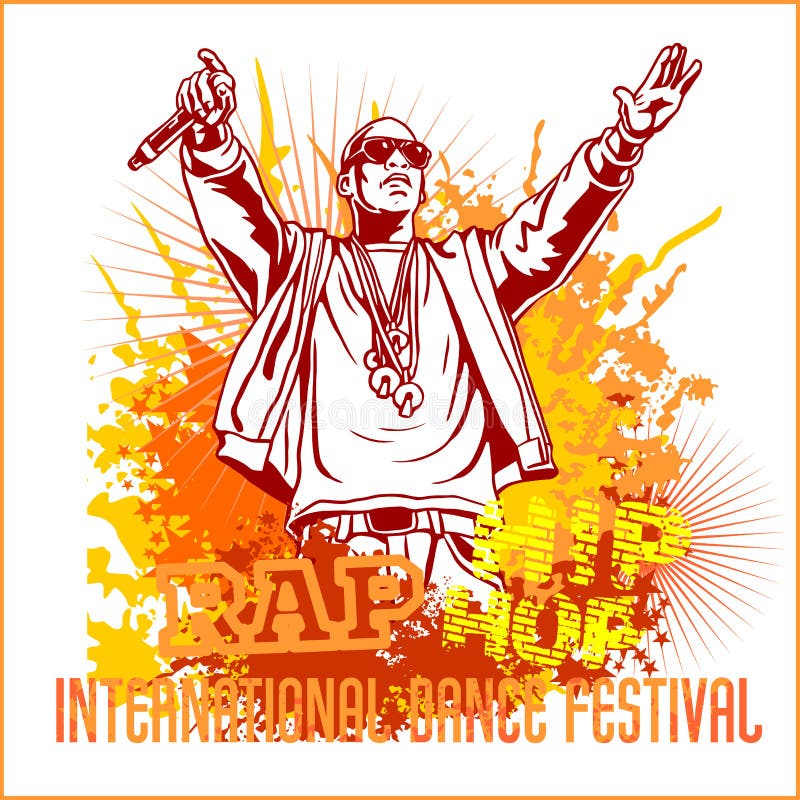 Urban Rapper - Hip Hop Vector Illustration Stock Vector - Illustration ...