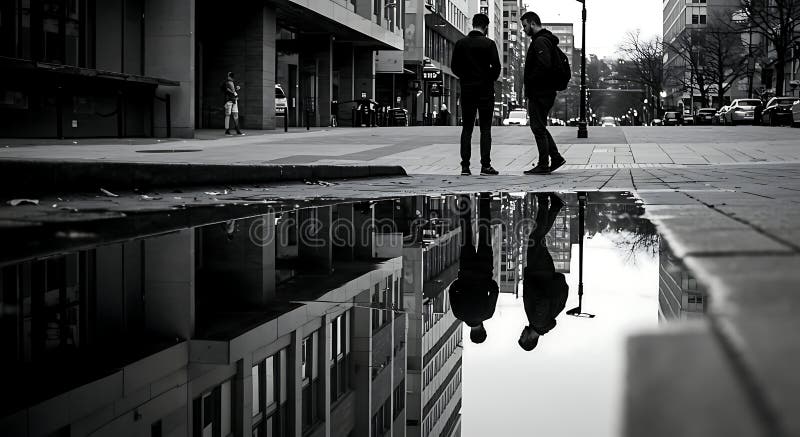 Urban Reflection stock illustration. Illustration of pavement - 367736258
