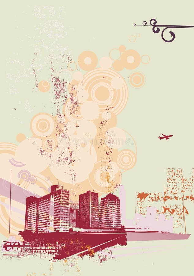 Urban retro design stock vector. Illustration of building - 12398382