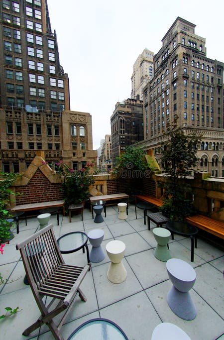 Urban rooftop terrace stock photo. Image of urban, metropolis - 12400004