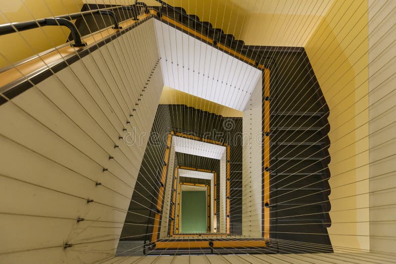 View of Internal Staircase in a Building Stock Image - Image of ...