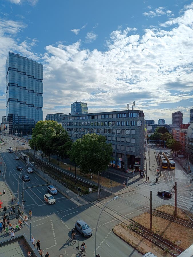 Urban Scene with Modern Skyscrapers. Stock Image - Image of street ...