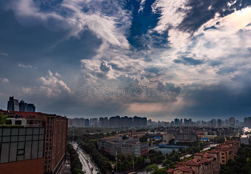 Urban Scenery after Rain. stock image. Image of detail - 157951269