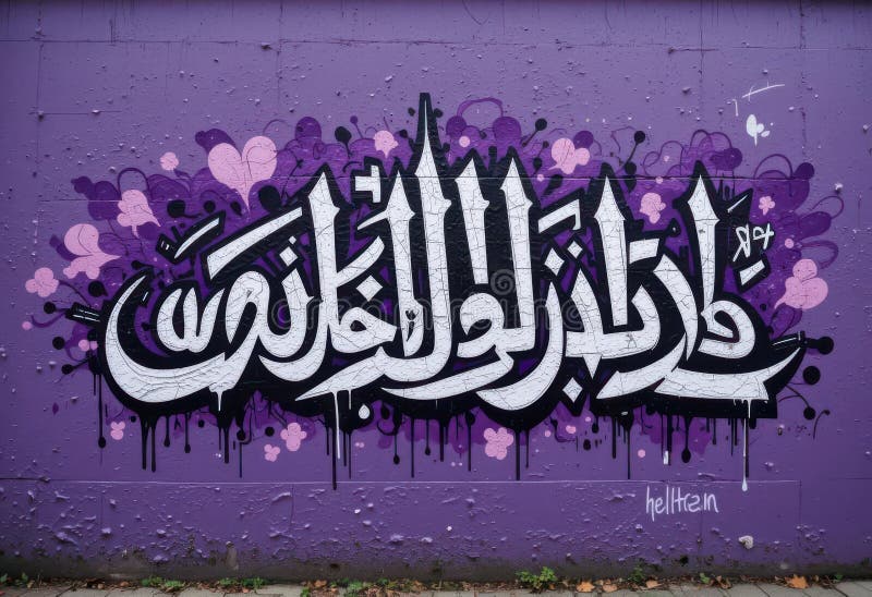 Urban Script a Fusion of Graffiti Art and Arabic Calligraphy on a ...