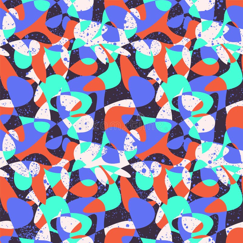 Urban Seamless Artwork with Abstract Vector Colorful Chaotic Patterns ...