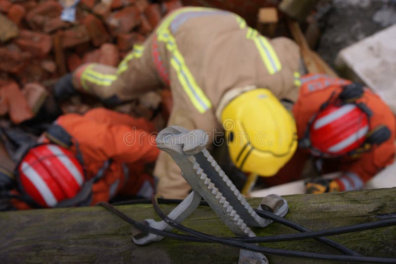 Urban Search and Rescue, Building Collapse Stock Photo - Image of ...