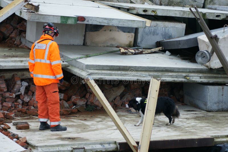 Urban Search and Rescue, Building Collapse Stock Image - Image of fire ...