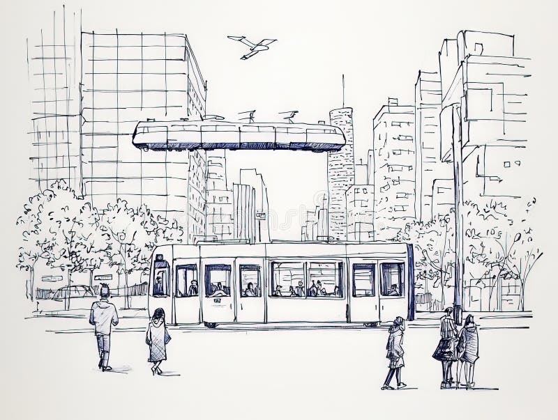 Urban Sketch: an Engaging Portrayal of Urban Life, Capturing City ...