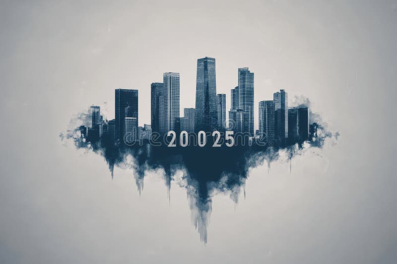 Urban Skyline 2025 Cityscape Future Vision Progress Ambition a Hazy ...