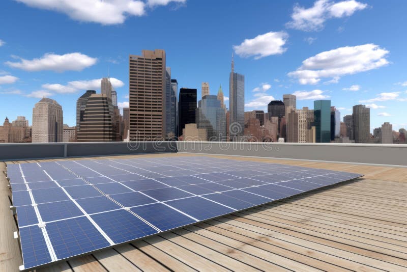 An Urban Skyline Filled with Solar Panels Emphasizing the Potential of ...