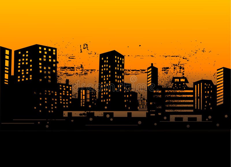 Urban scene, vector stock vector. Illustration of curve - 2268462