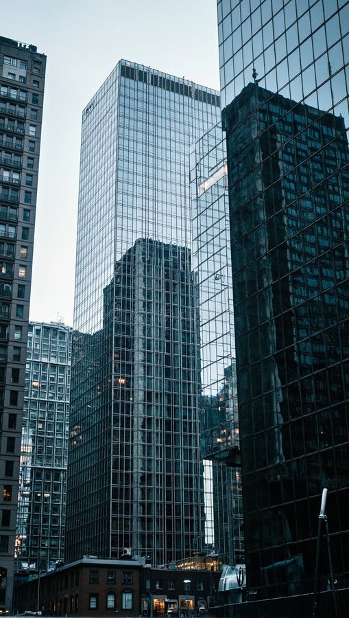Urban Skyscraper Reflections in Mirrored Windows Intricate and Captivating Stock Illustration ...