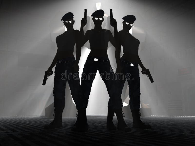 Urban Soldiers stock illustration. Illustration of camouflage - 15284409