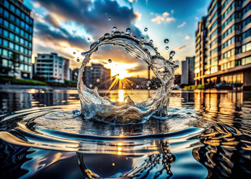 Urban Splash Capturing the Dynamic Reflection of Water Waves in an ...