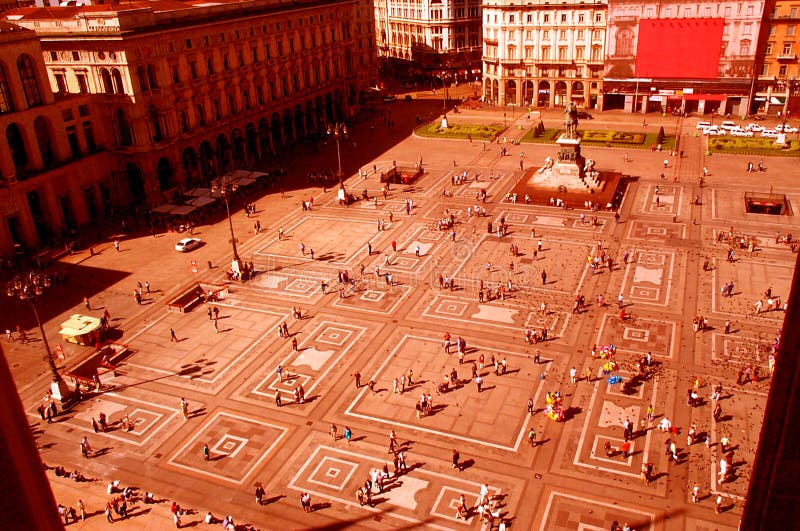 Urban square stock image. Image of color, pigeons, europe, plaza - 61
