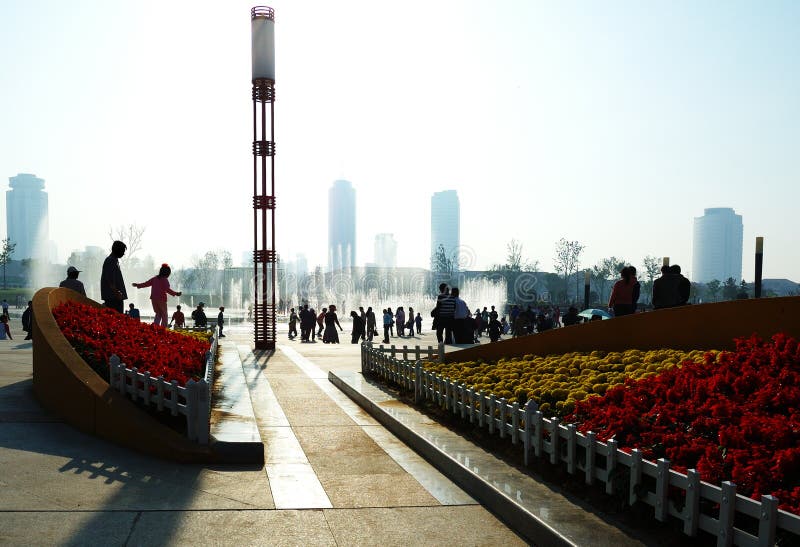 Quancheng Square in Jinan,China Editorial Stock Image - Image of square ...
