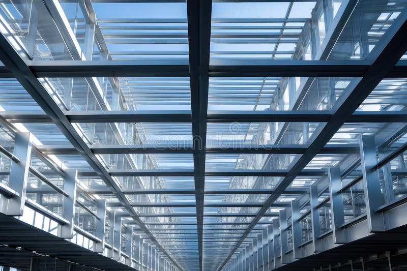 Urban Steel Framework in Modern Building. Stock Illustration ...