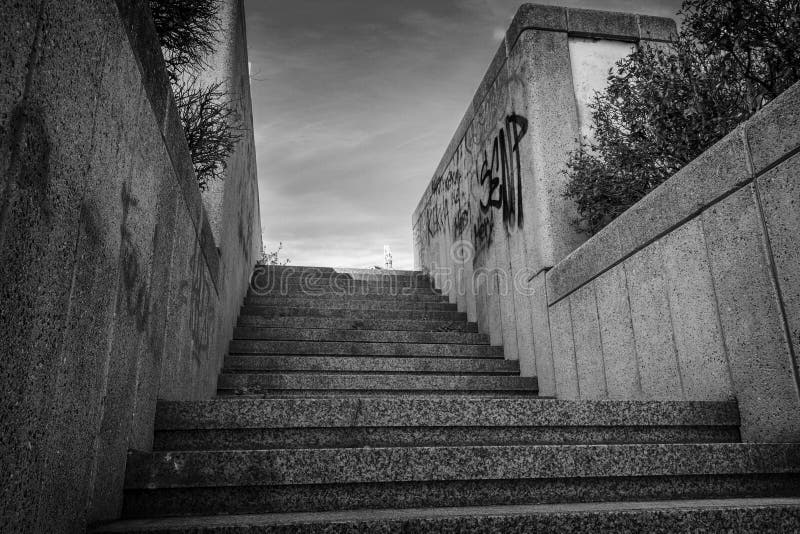 Urban steps stock image. Image of staircase, wall, path - 93315521