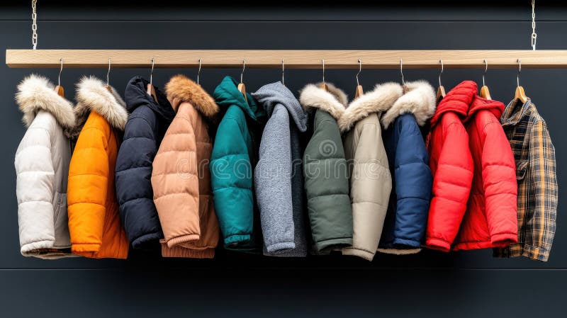 This Urban Store Displays a Colorful Array of Winter Jackets and Coats ...