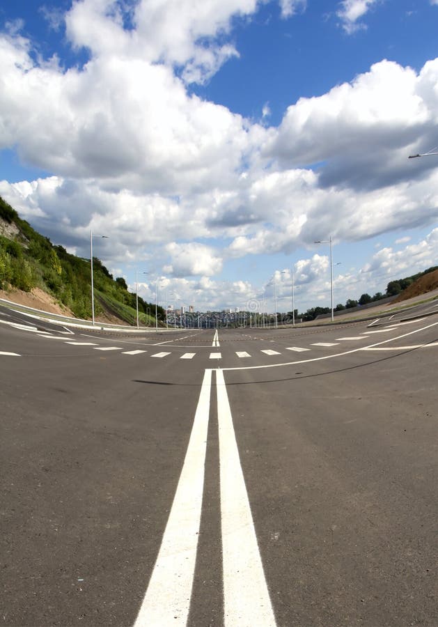 Urban street stock photo. Image of long, road, modern - 58961158
