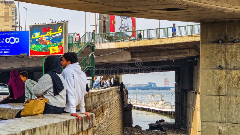 Urban Streets of Cairo. Panoramic View of Skyscrapers in Egypt Editorial Photography - Image of ...